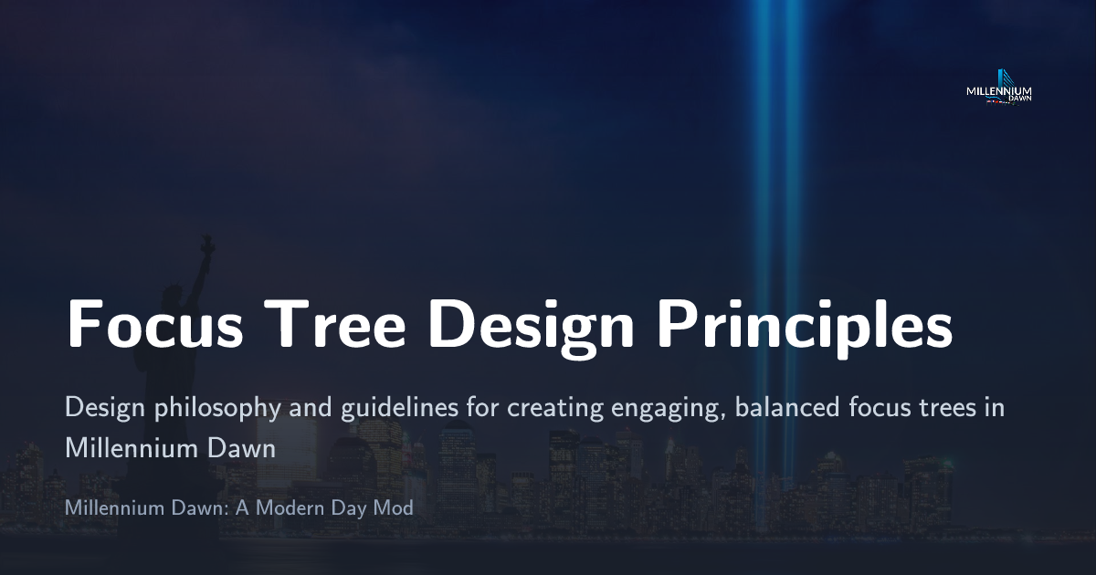 Focus Tree Design Principles - Millennium Dawn: A Modern Day Mod