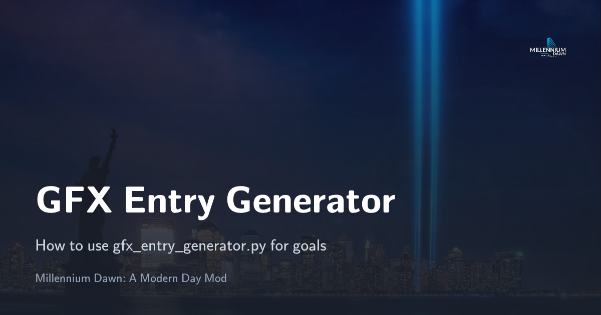 GFX Entry Generator - Millennium Dawn: A Modern Day Mod